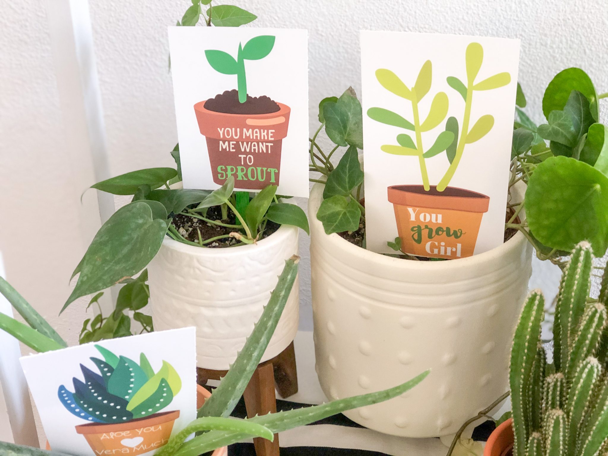 Plant Puns: Free Printable Gift Tags - Treehouse Threads