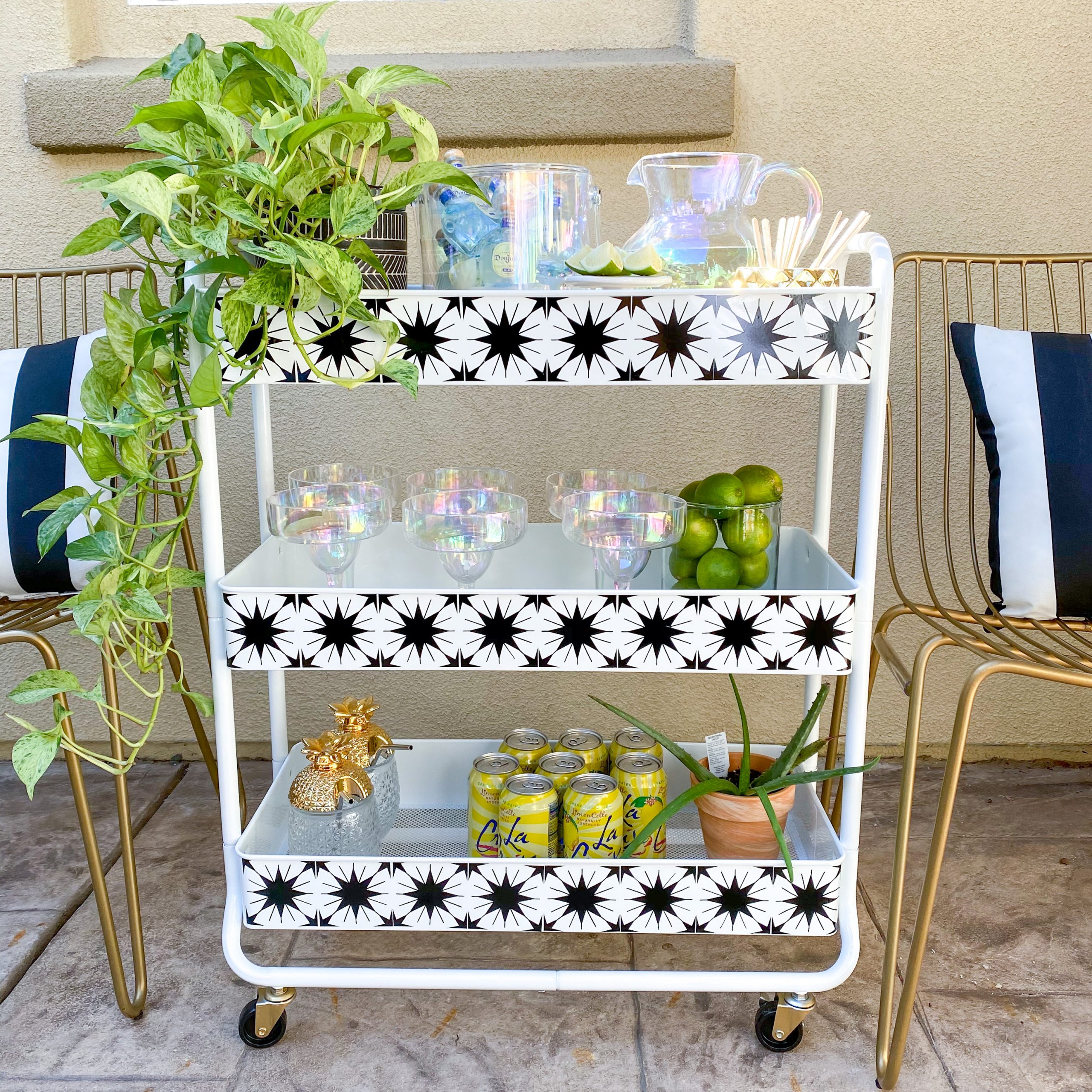 DIY Boho Bar Cart - Treehouse Threads