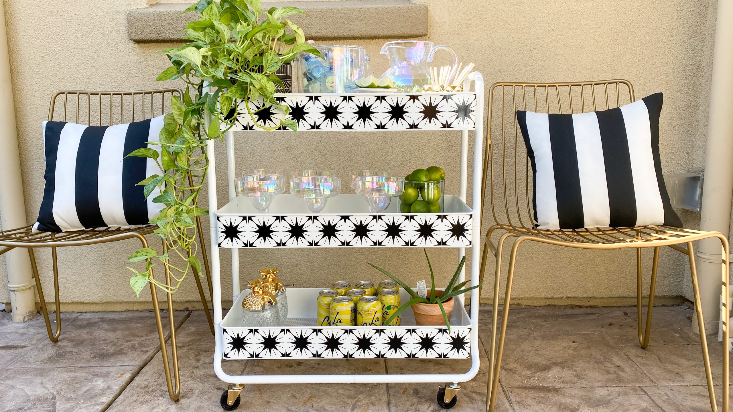 DIY Boho Bar Cart - Treehouse Threads